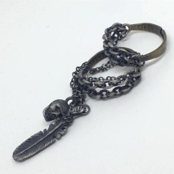 Dolls Kill | Jewelry | Obey Chain Craft Ring Set | Poshmark